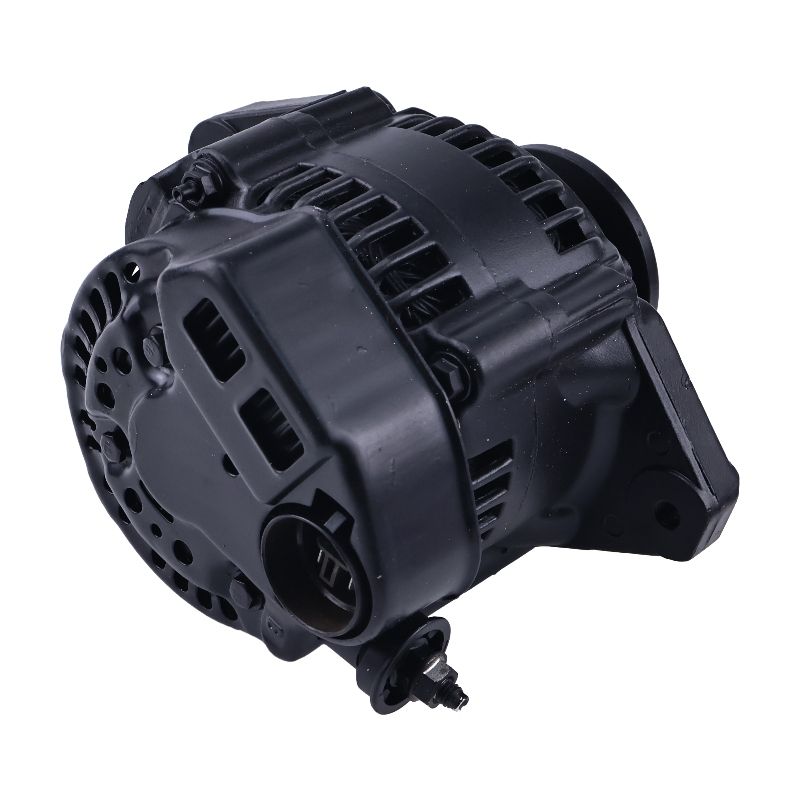 90 Amp Black Mini Denso Style V-Belt 1Wire Street Race Alternator ES10 ...