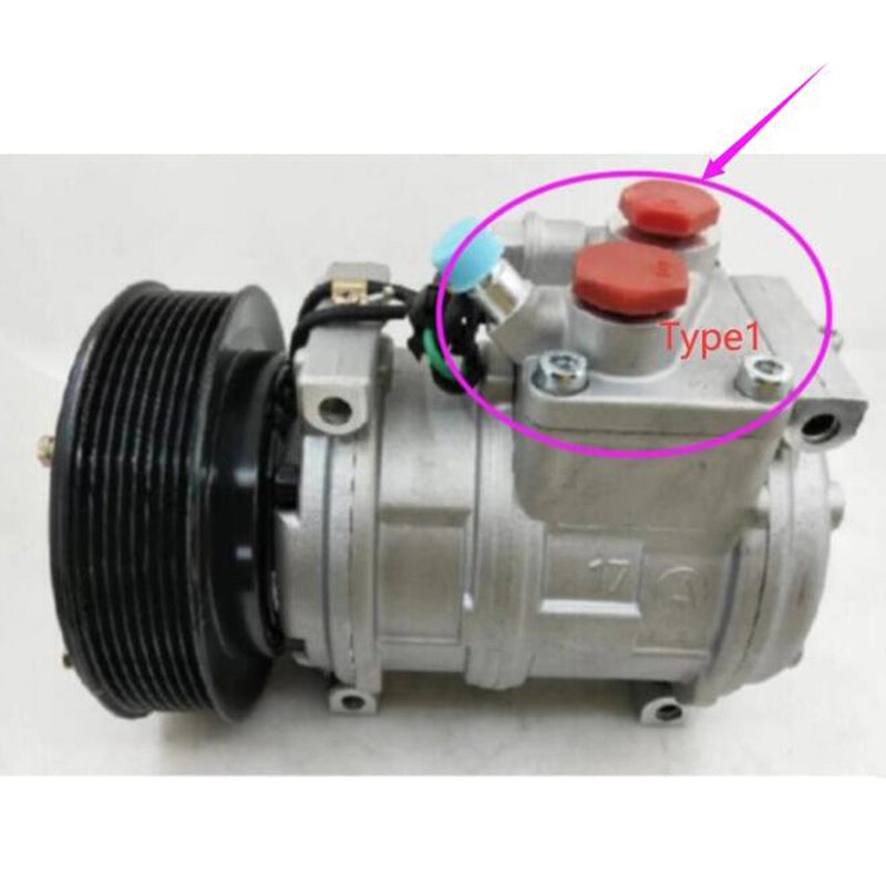 Denso 10PA17C A/C Compressor AT168543 for Hitachi Wheel Loader LX100-5 ...